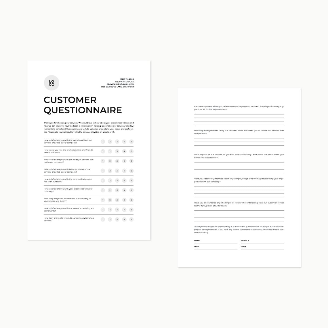 Client Feedback Form Template, Customer Satisfaction Survey (canva, A4 ...