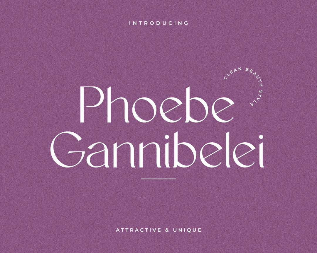 Phoebe Baby Shower Font Attractive Sans Serif Font Luxury - Etsy