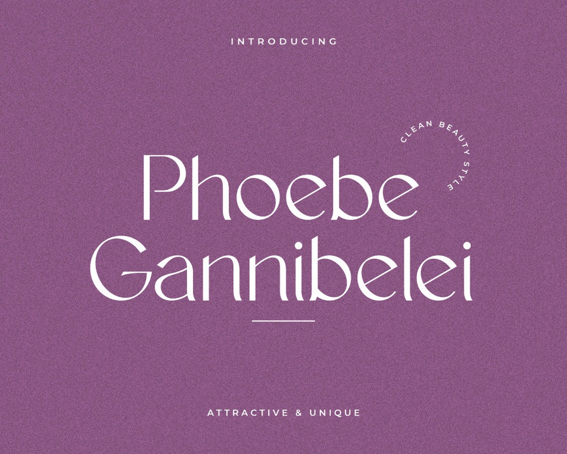 Phoebe Baby Shower Font Attractive Sans Serif Font Luxury - Etsy