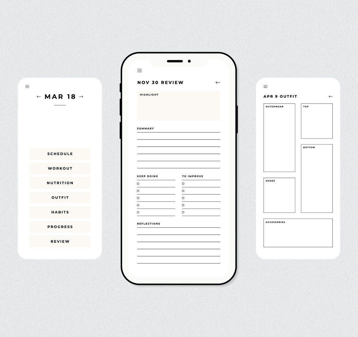 Smartphone Planner, Mobile Planner, Undated Phone Planner, Pocket ...