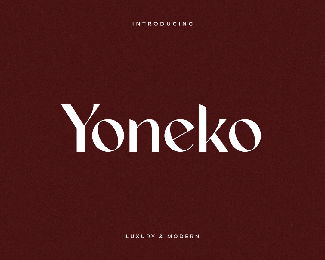 Yoneko Luxury Font, Modern Font, Heavy Font, Sans Serif Font, Formal ...