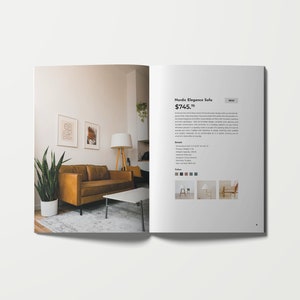 Furniture Lookbook Canva Template, Editable Interior Product Catalog ...