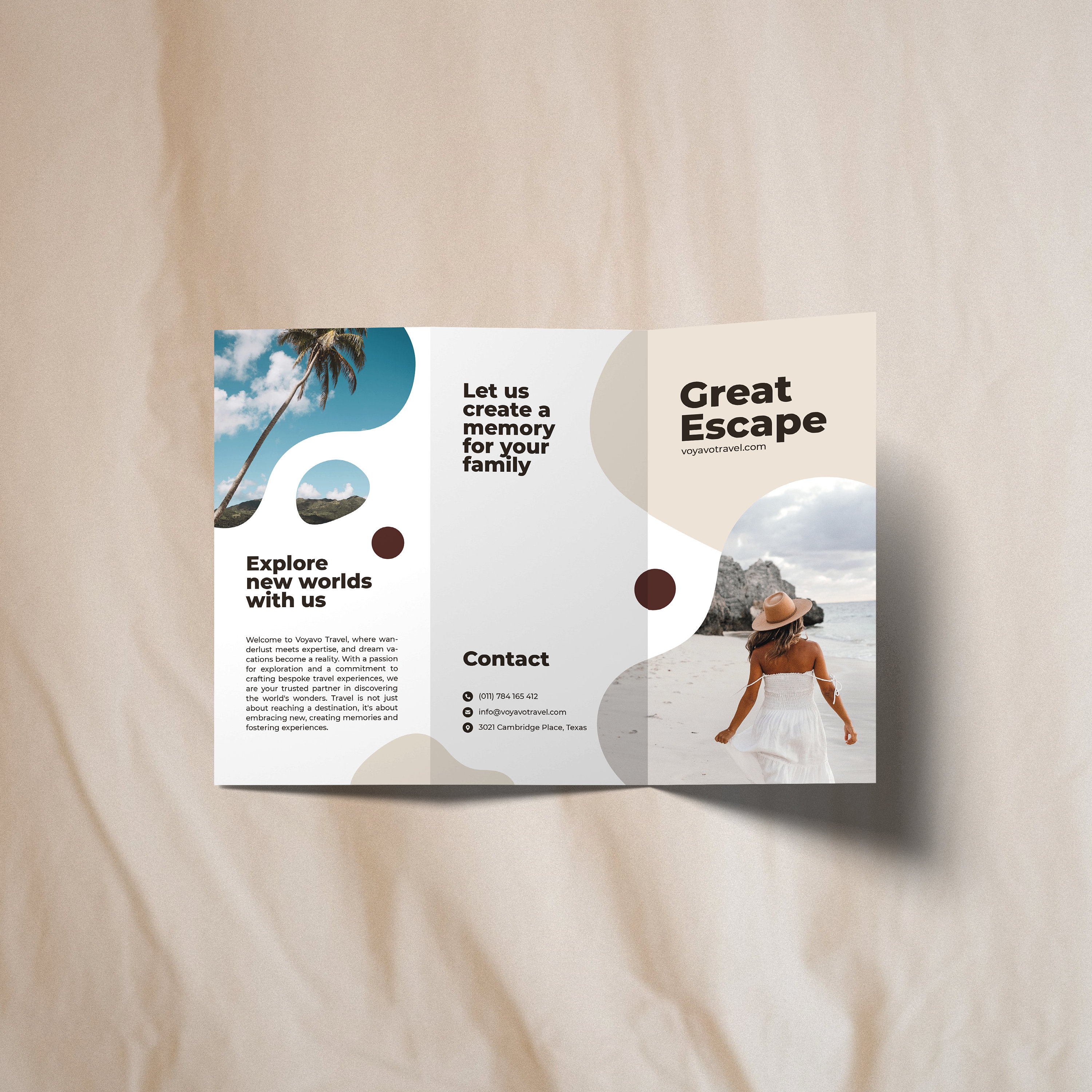 Travel Agency Trifold Brochure Canva Template, Holiday Flyer (A4) - Etsy