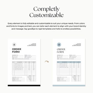 Order + Return Form Canva Template, Client Order and Refund Form, Small ...