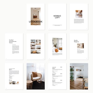 Furniture Lookbook Canva Template, Editable Interior Product Catalog ...