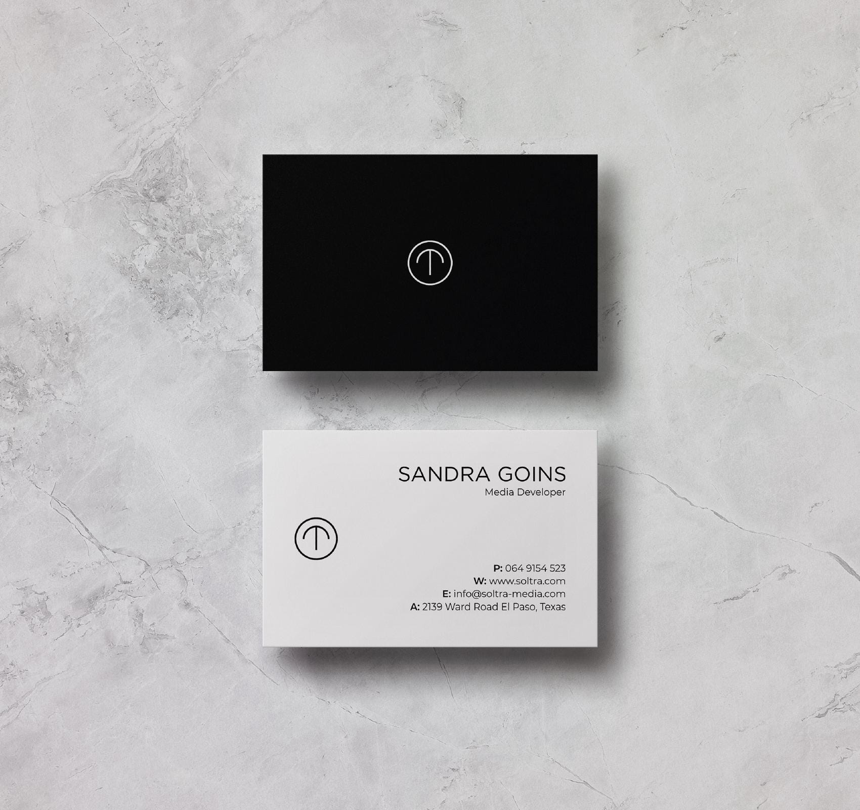 Professional Canva Business Card Template, Minimalist Premium Clean ...