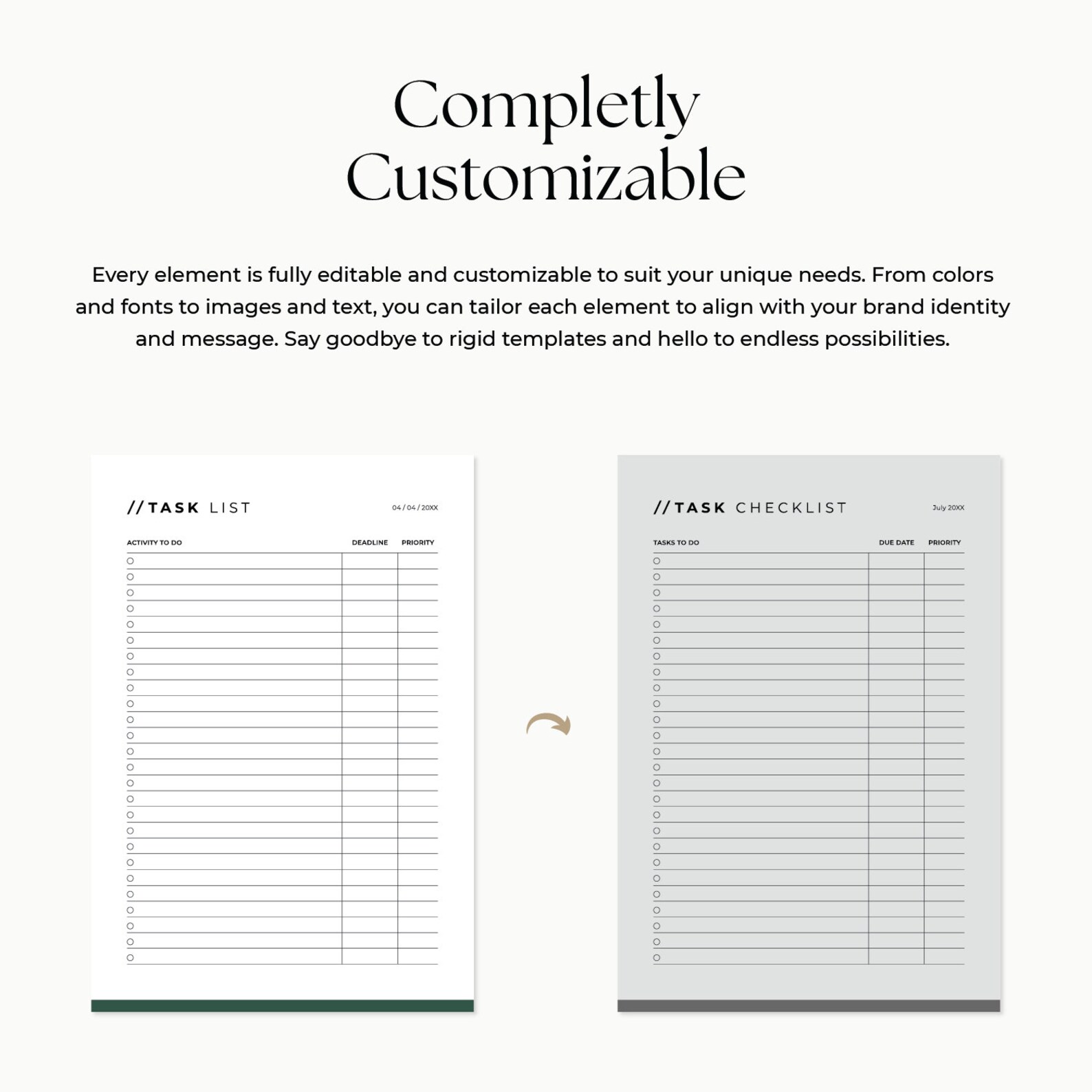 Task Checklist Canva Template, Printable to Do List, Task List Tracker ...