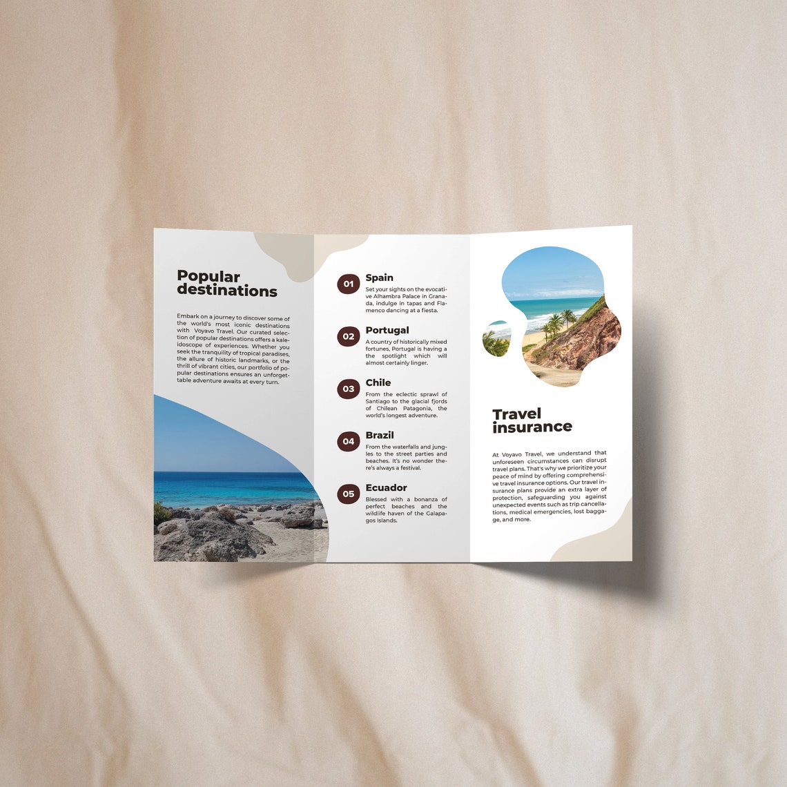 Travel Agency Trifold Brochure Canva Template, Holiday Flyer (A4) - Etsy