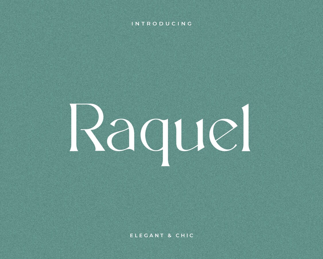 Raquel Elegant Font Chic Font Contemporary Font Beautiful - Etsy