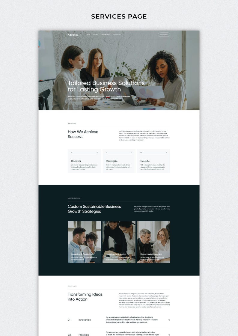 Complete Wix Website Consulting Template, Modern Marketing Website ...