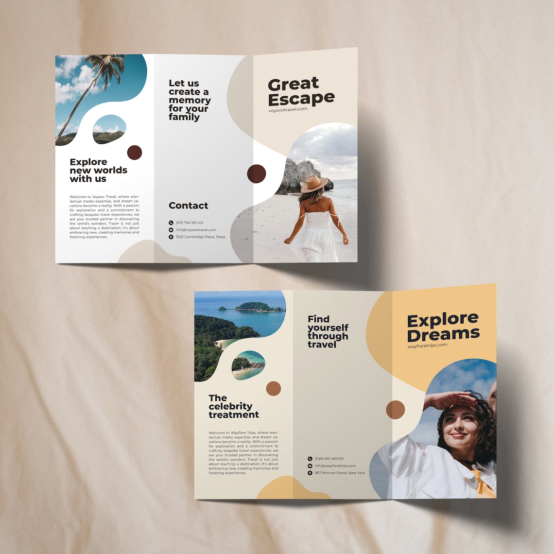 Travel Agency Trifold Brochure Canva Template, Holiday Flyer (A4) - Etsy