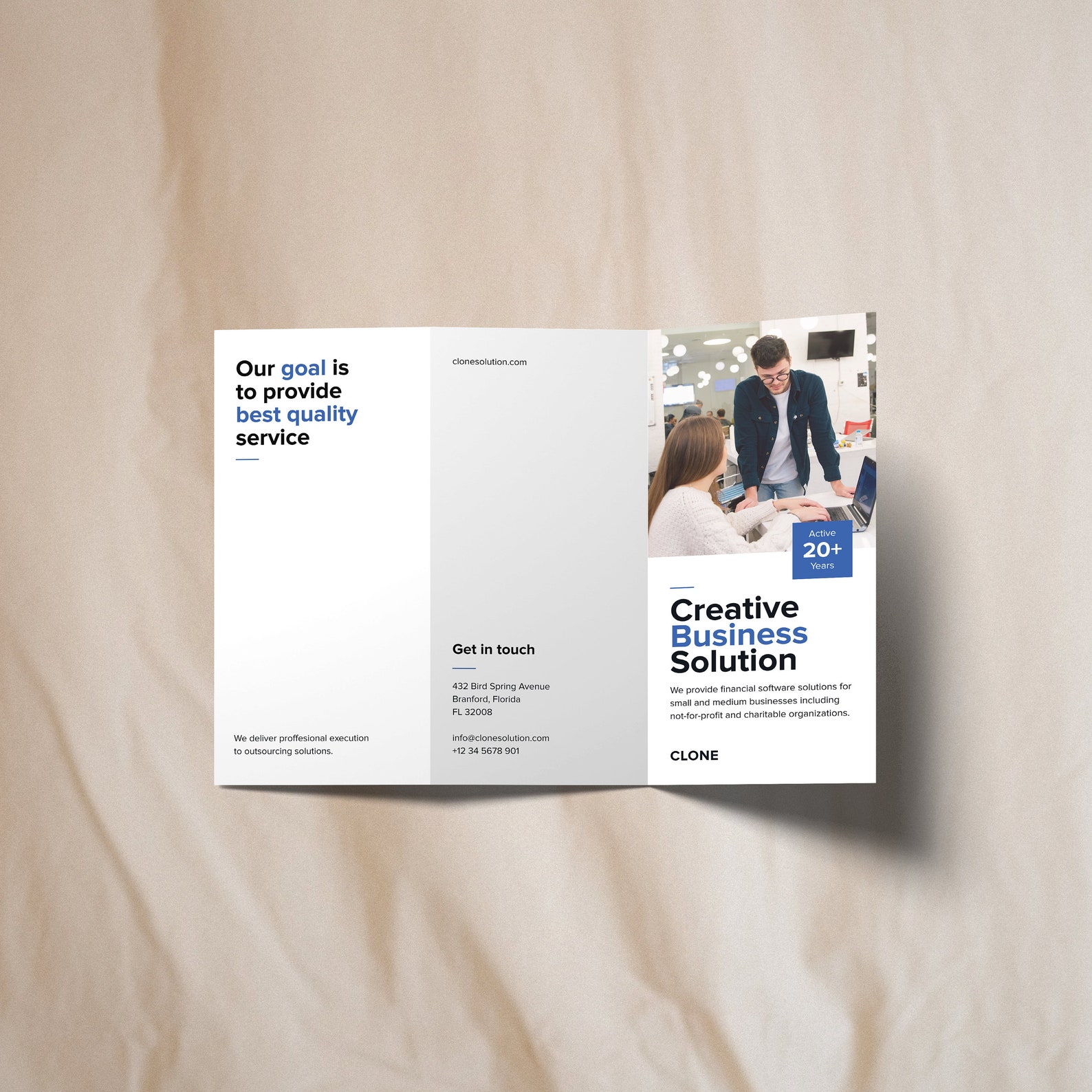 Business Trifold Brochure DIY Template Editable Corporate - Etsy