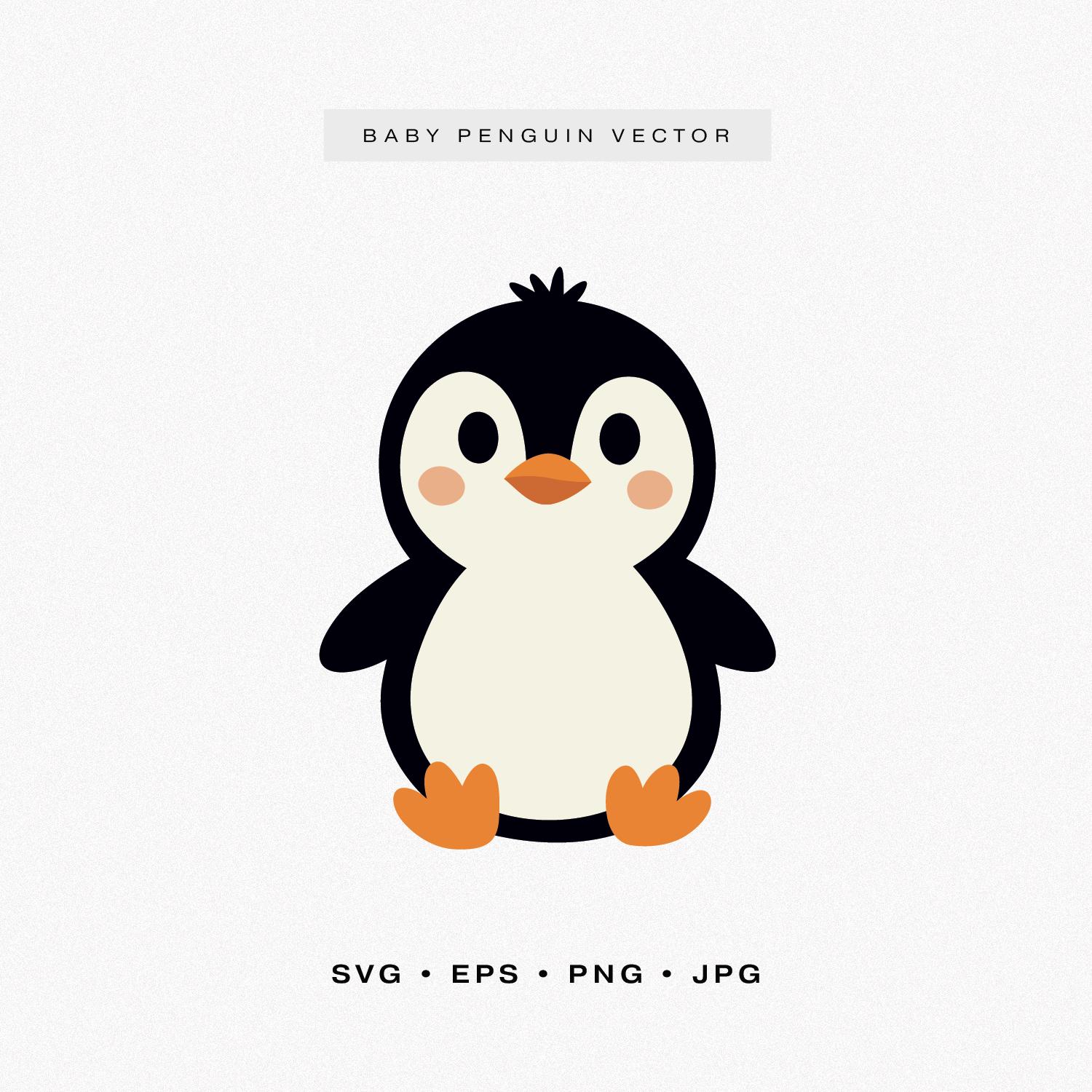 Cute Baby Penguin SVG, Penguin Mascot Cricut Clip Art, Layered Vector ...