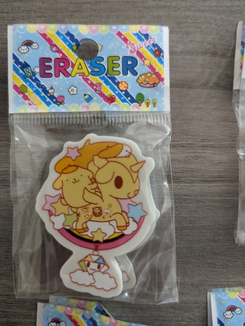 Sanrio Tokidoki Unicorn Erasers - Etsy