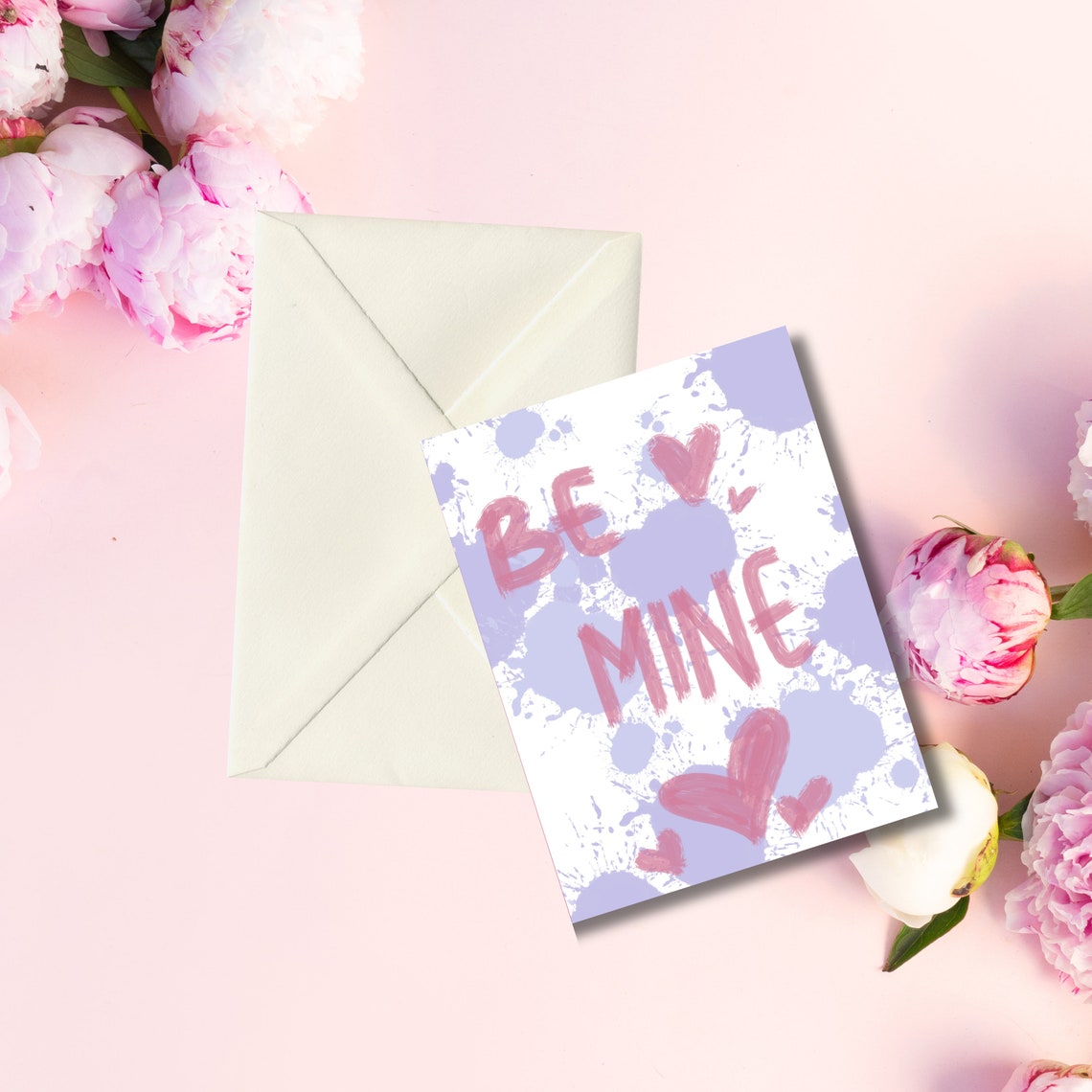 Be Mine Valentines Day Card, Printable Card, Greeting Card, Instant ...