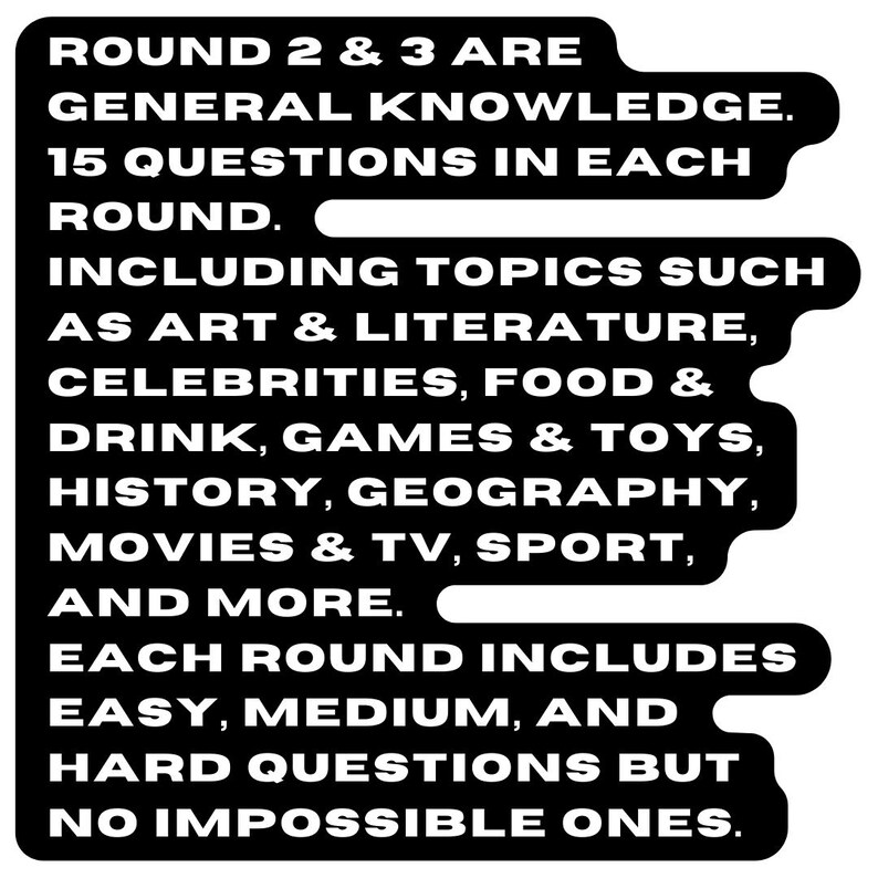 General Knowledge Quiz 14: Pictures, Trivia Rounds, and Music (PDF ...