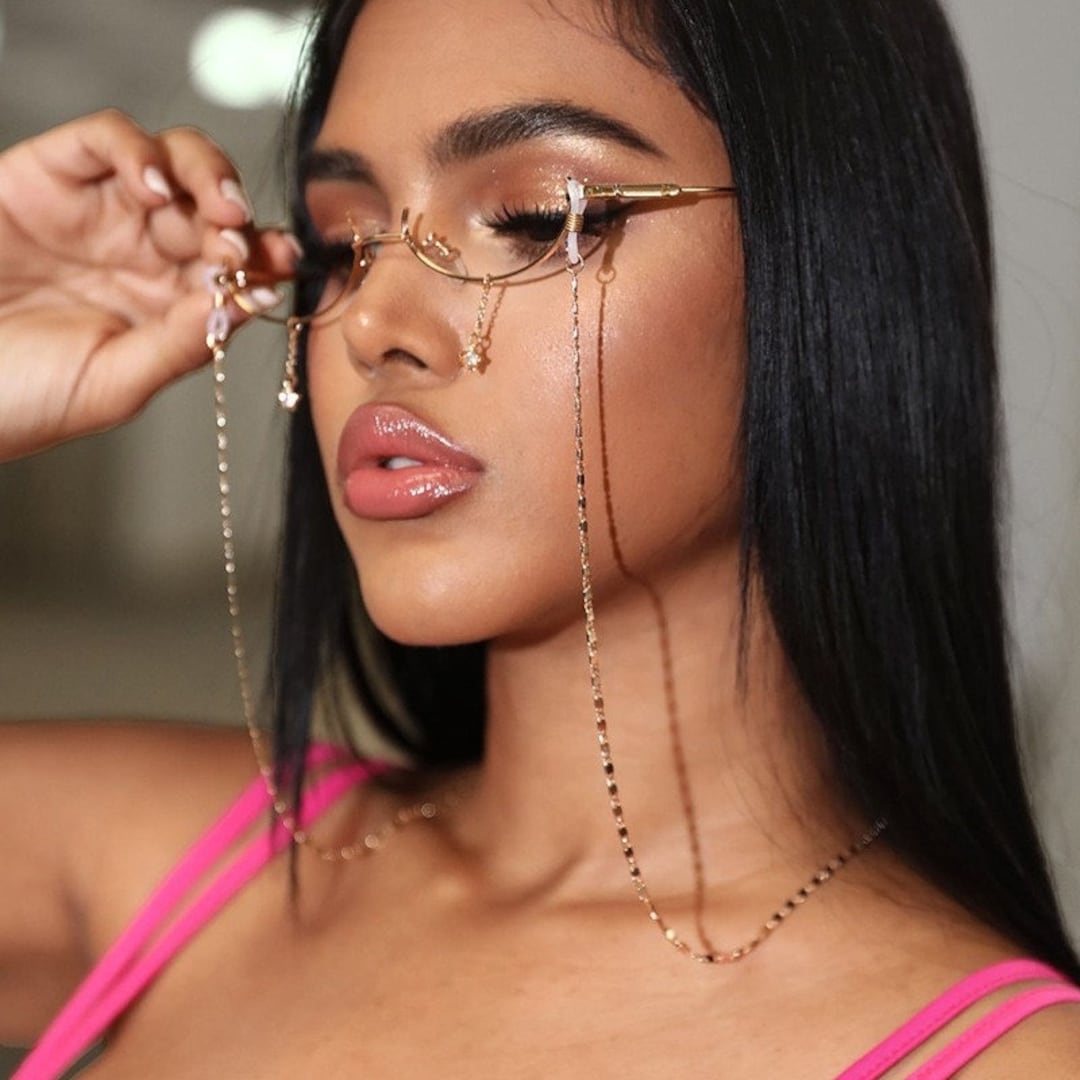 Gold Glasses Chain, 24K Gold Glasses Holder, Eyewear Chain, Gold ...
