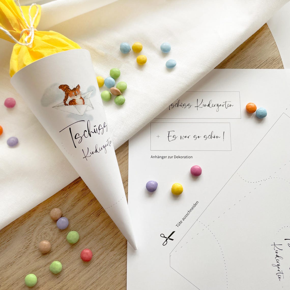 Download - DIY Mini Candy Cones - Cat | Kindergarten Farewell Gift ...