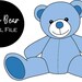 Teddy Bear Artwork - Clip Art - SVG PNG PDF Jpeg Digital Download Files ...