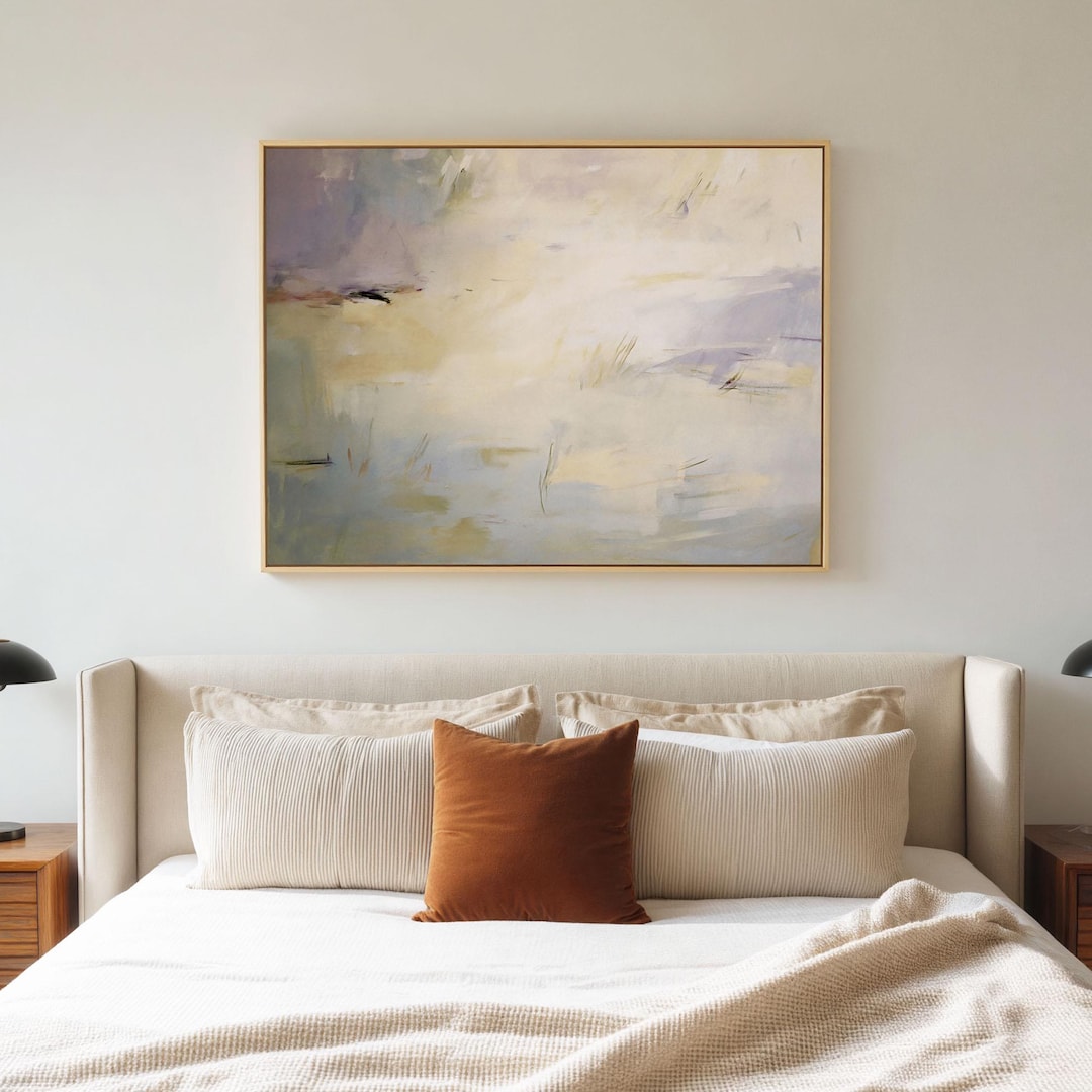 Muted Abstract Art Print, Soft Landscape Painting, Neutral Giclée Print ...