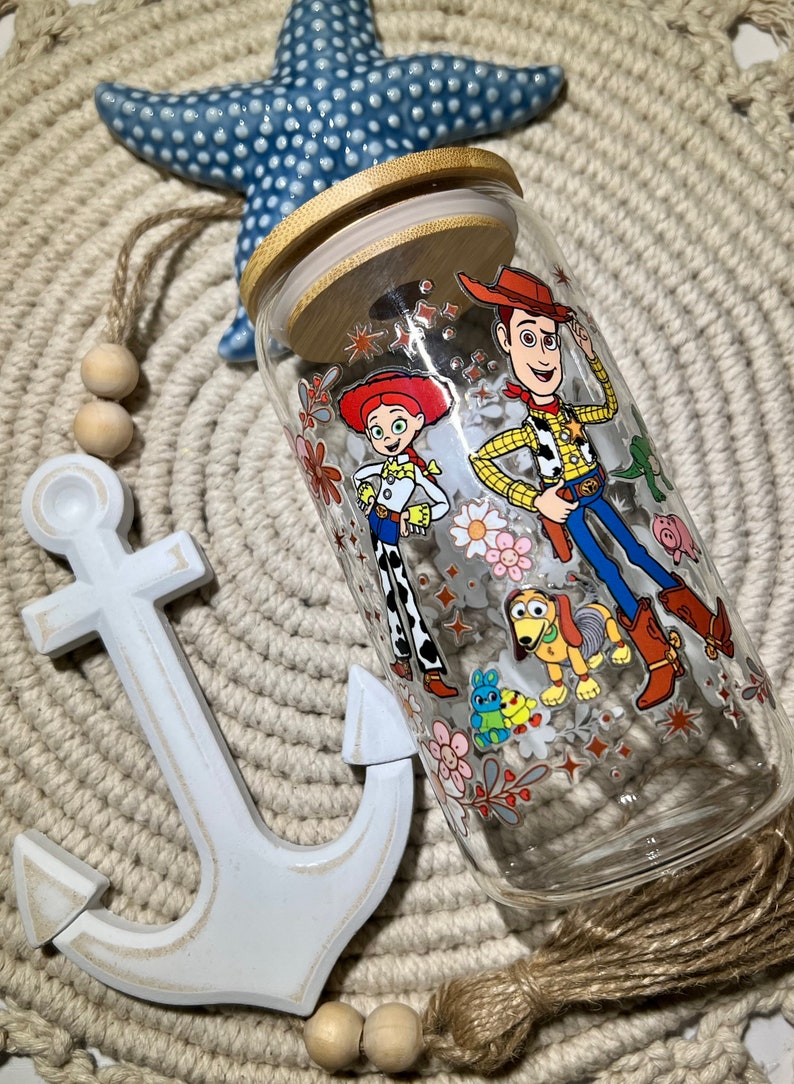 Toy Story and Friends Glass Can - Etsy