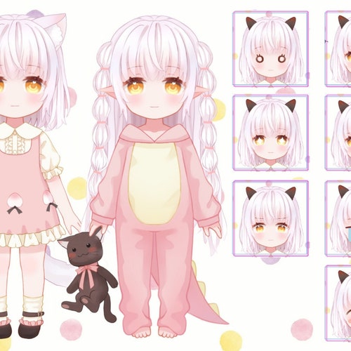Customizable Vtuber Fox Vtuber Model Fully Body/fully - Etsy Hong Kong