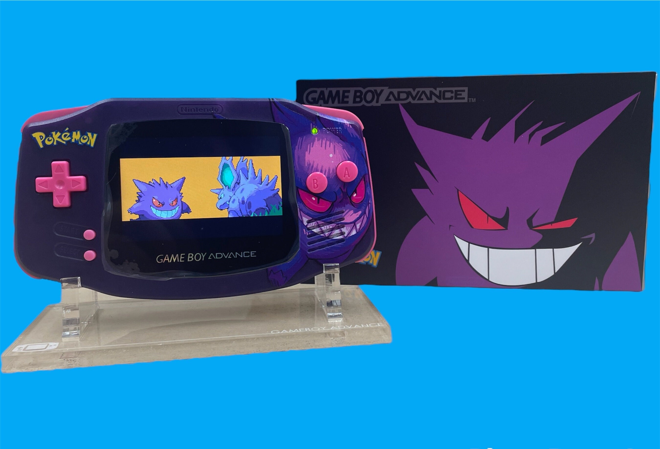 Custom Pokemon Gameboy Advance Console Backlit Screen Retro Handheld ...