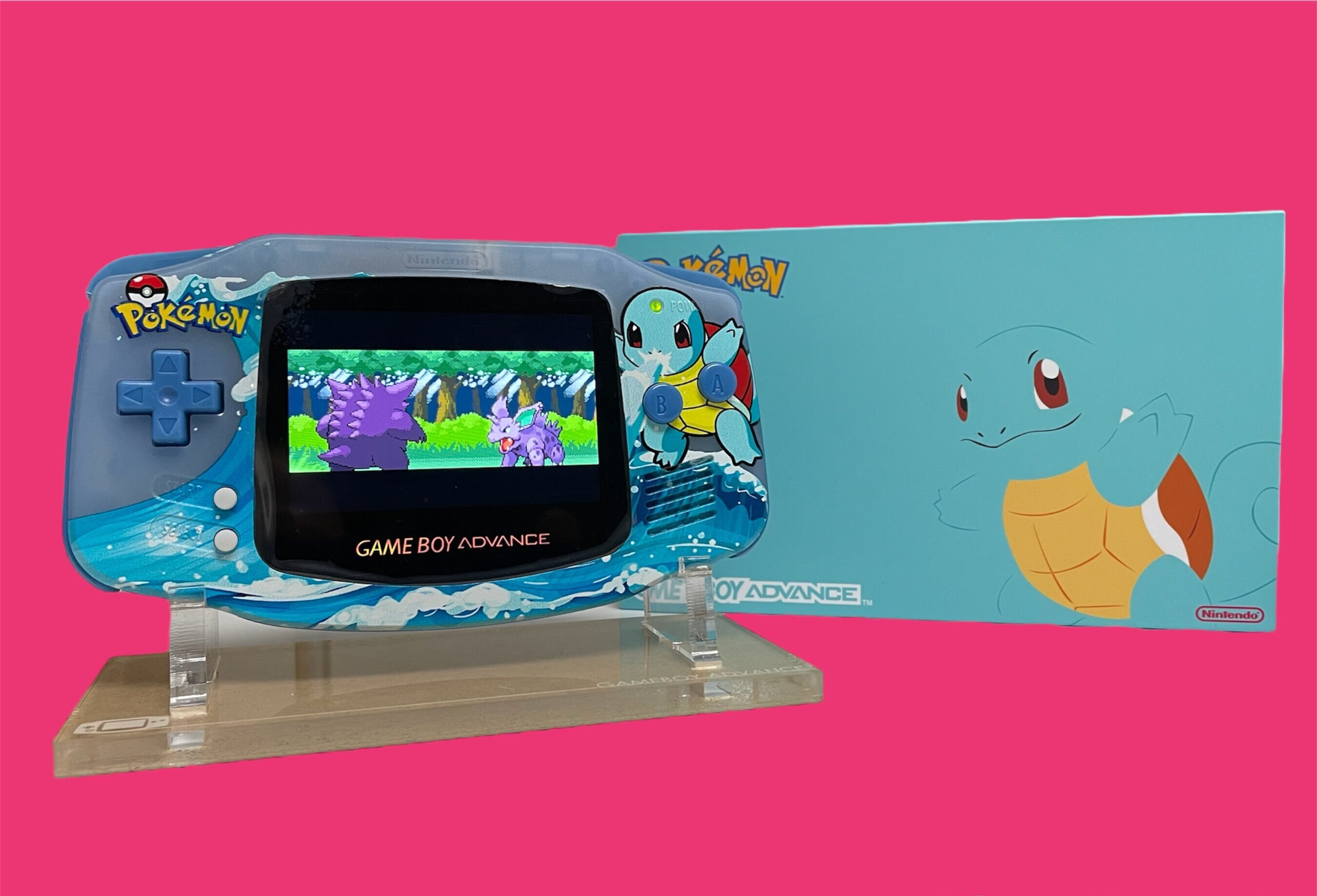 Custom Pokemon Gameboy Advance Console Backlit Screen Retro Handheld ...