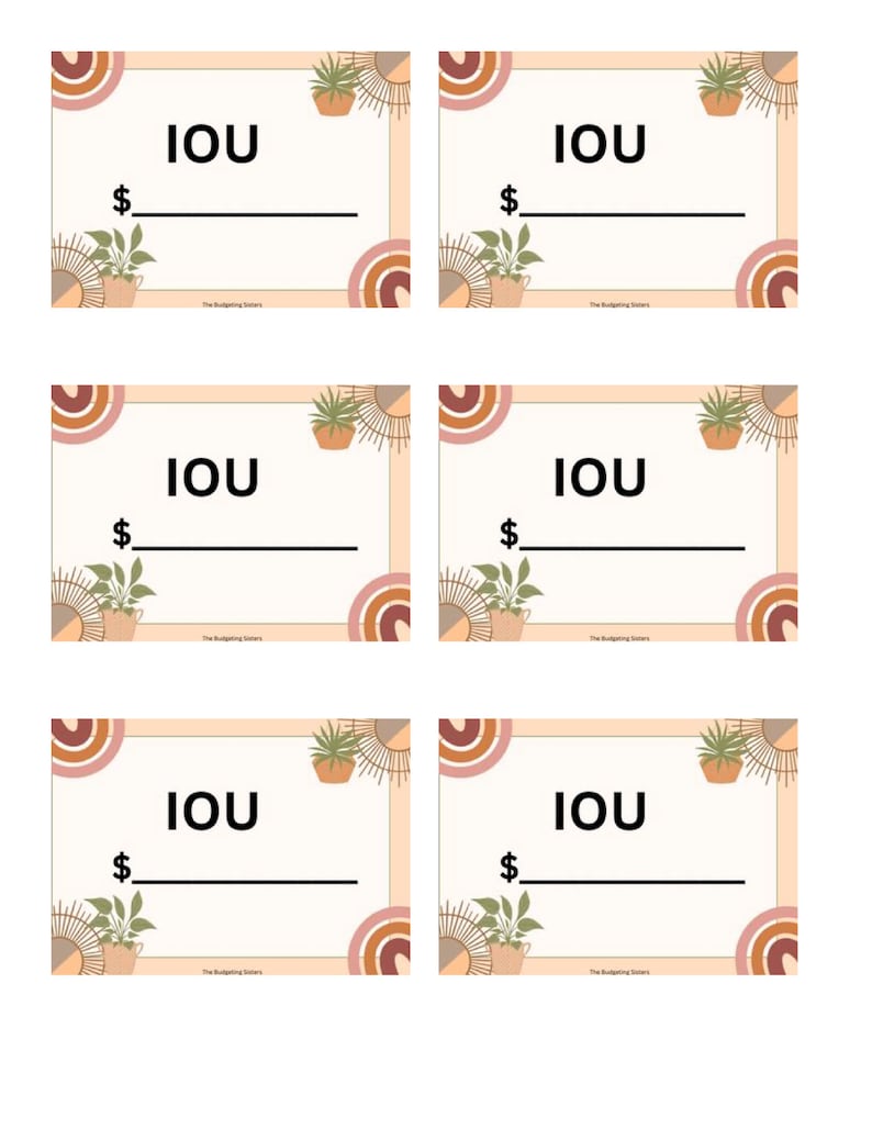 IOU Tracker - Etsy