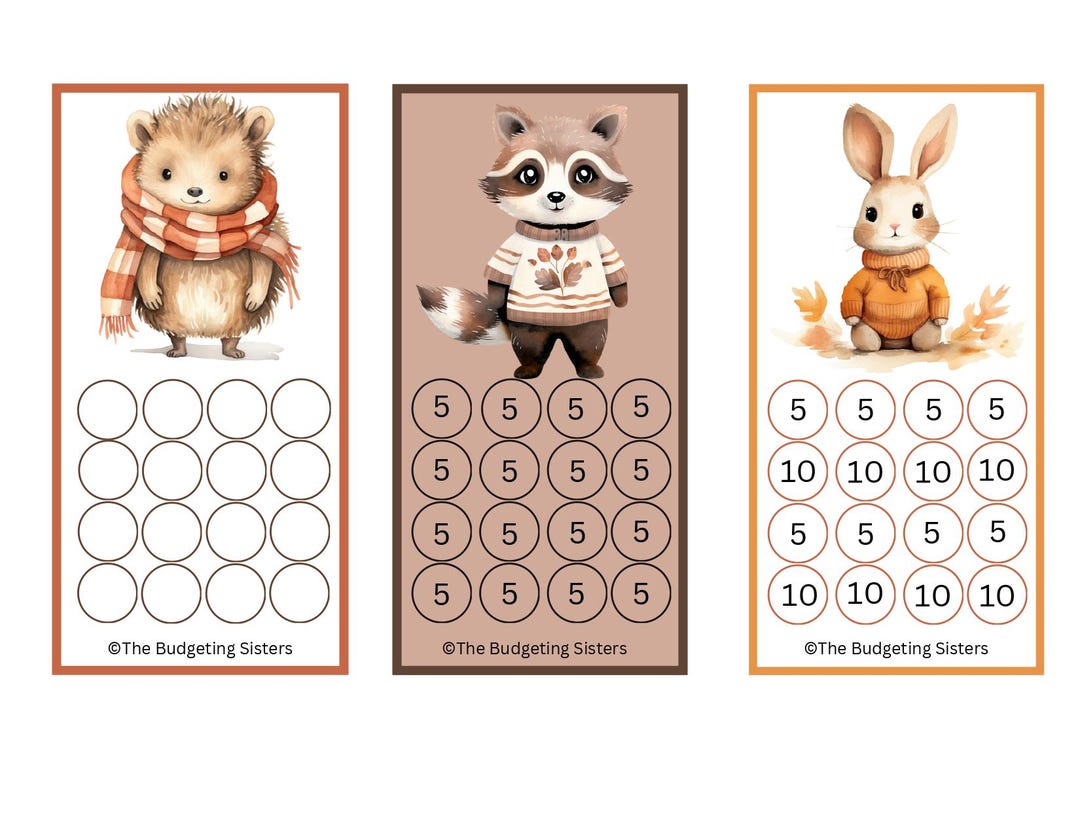 Fall Woodland Animals 3 in 1 Mini Challenge - Etsy