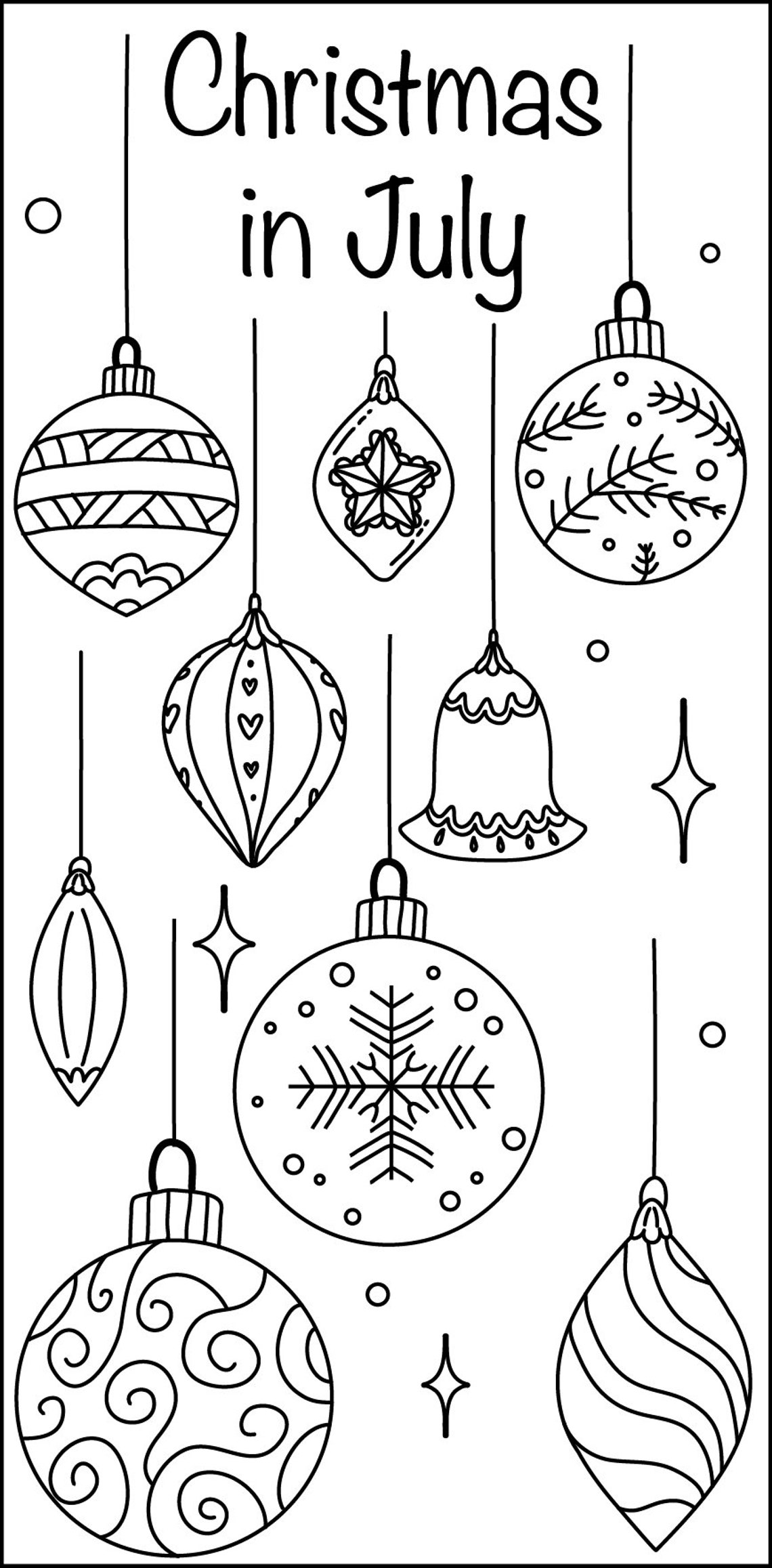 Christmas Ornaments Color and Save - Etsy