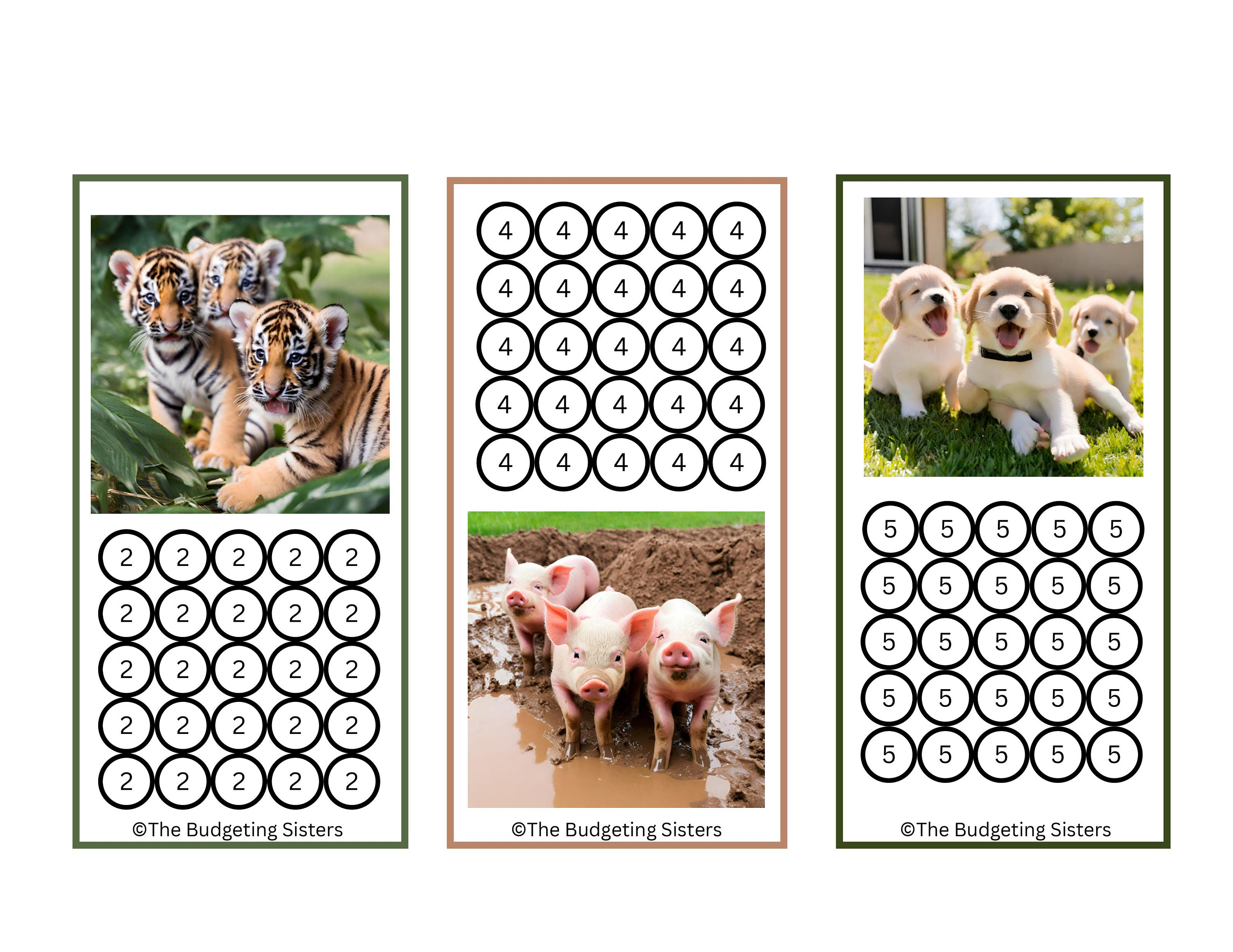 3 in 1 Baby Animals Tracker Challenge - Etsy