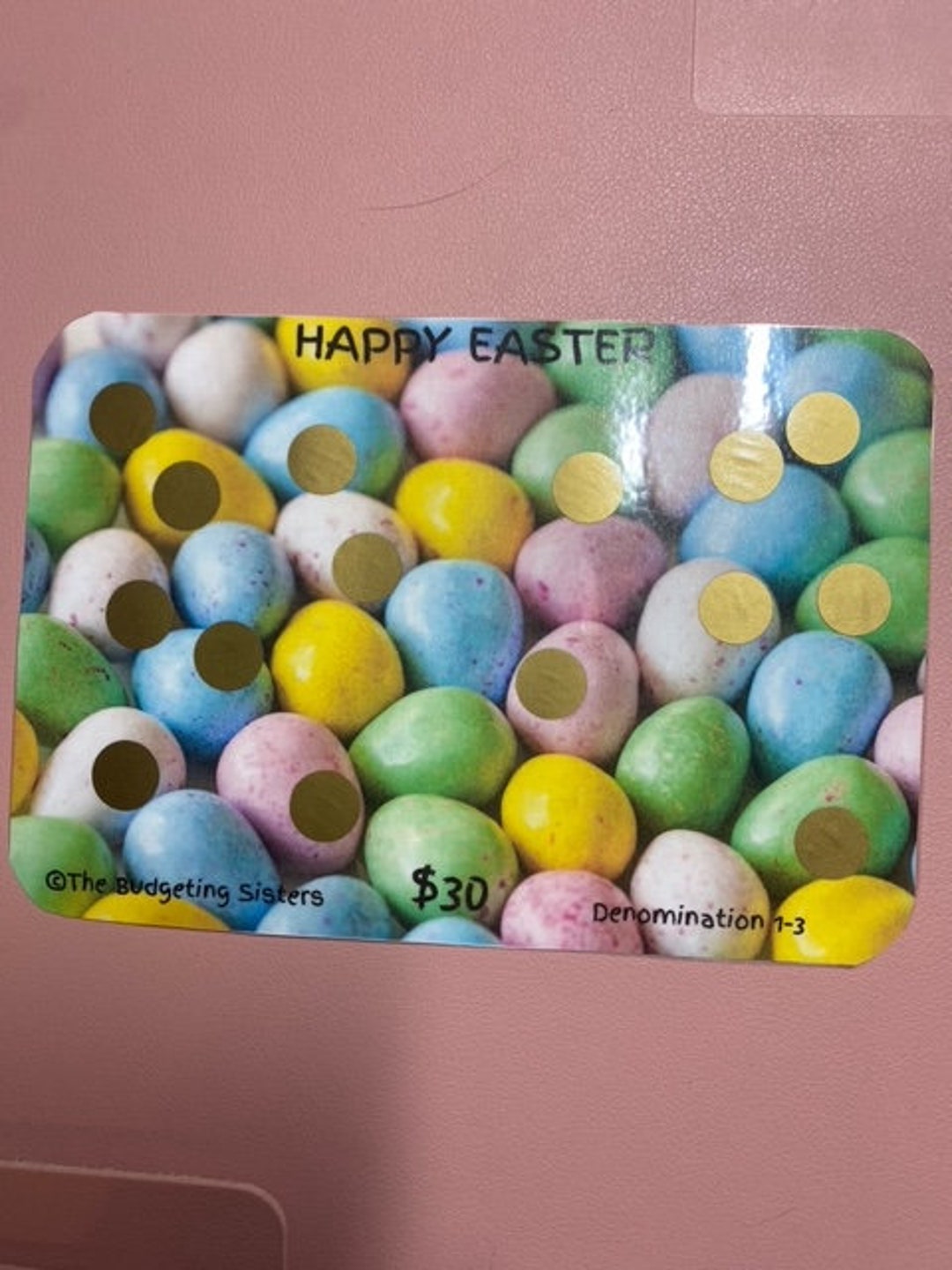 30-dollar Easter Egg, Laminated, Scratch-off Savings Challenge - Etsy