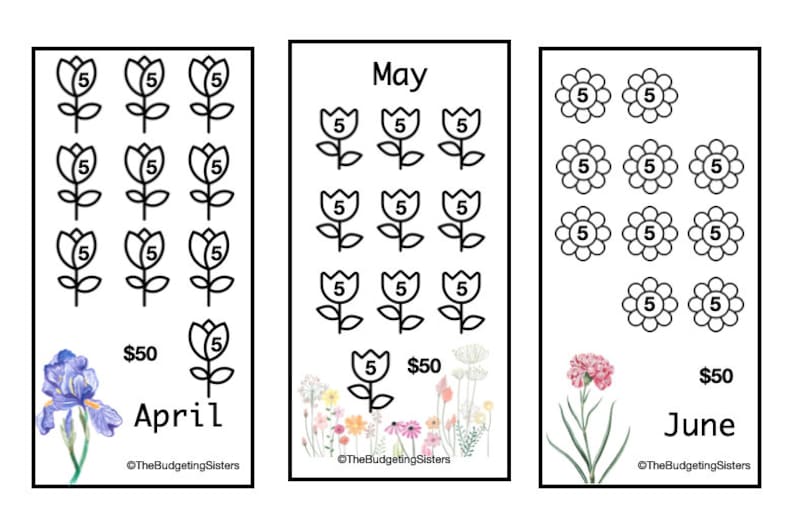 Monthly Savings Trackers - Etsy