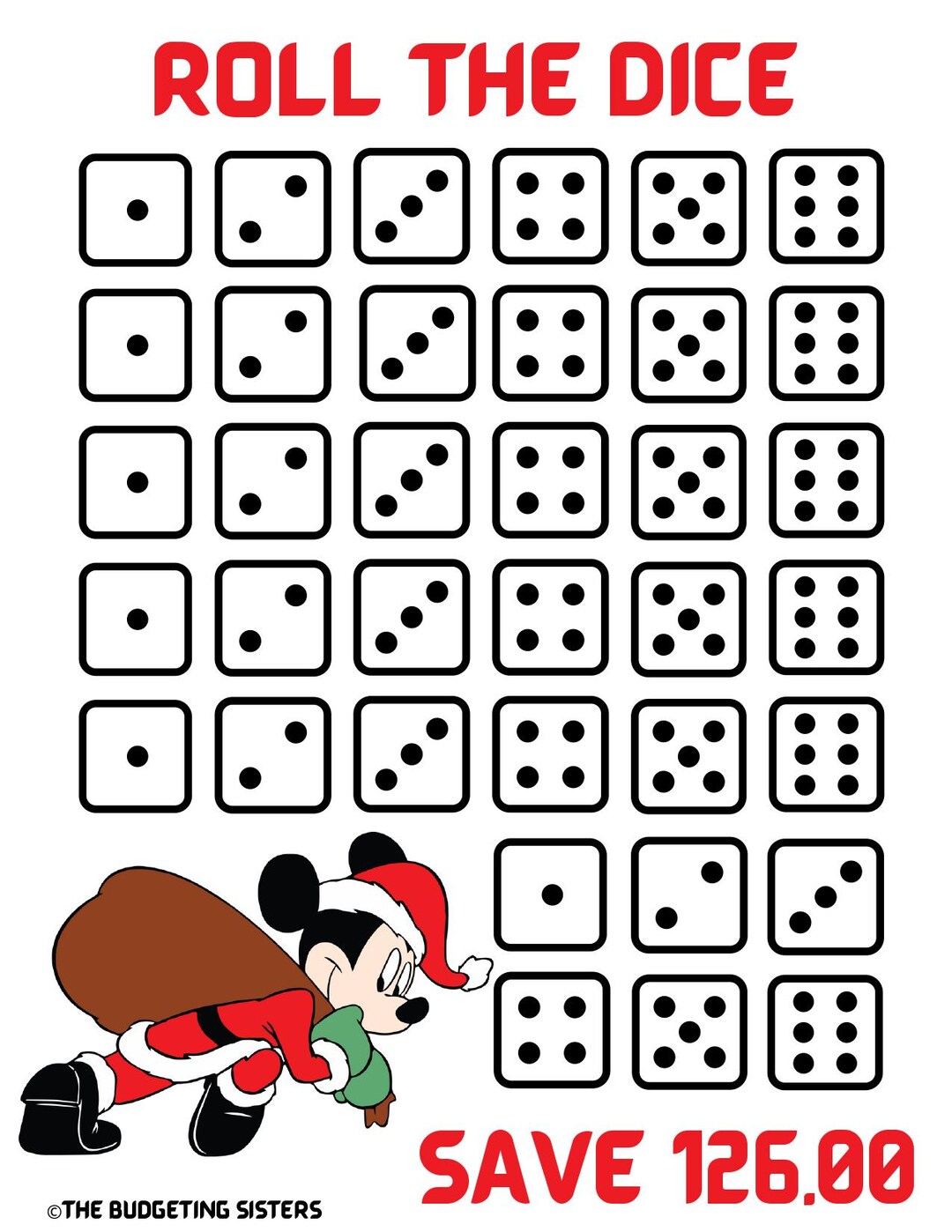 Christmas Roll A Dice Game Sheet - Etsy