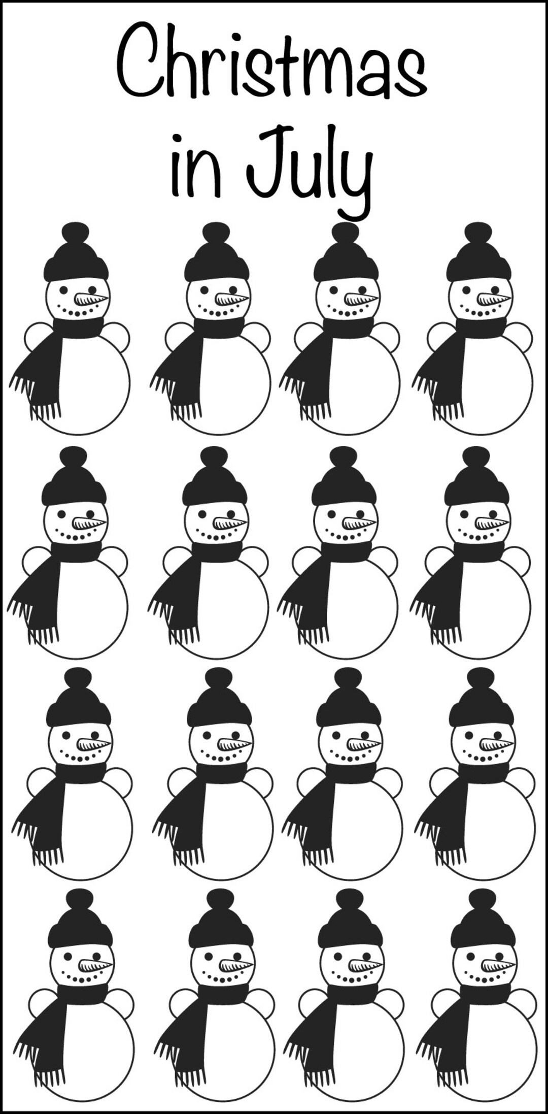 Christmas in July Snowman - Etsy