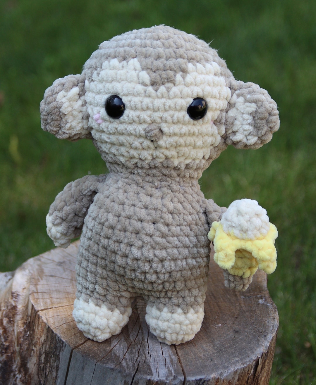 Marco the Monkey: Plush Fluffy Yarn Stuffed Animal - Etsy