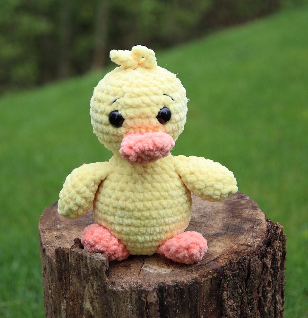 Waddles the Duck: Plush Fluffy Yarn Stuffed Animal - Etsy