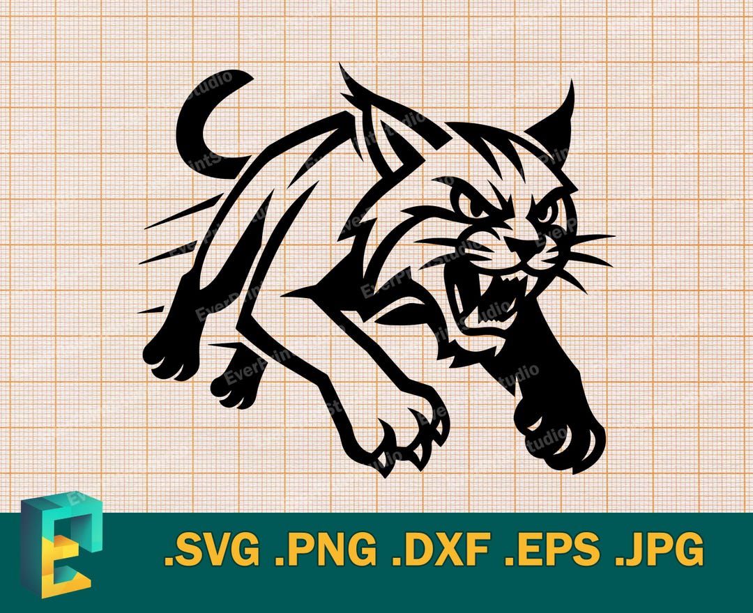 Bobcat SVG - Cricut, Silhouette | Angry Lynx Vector Clipart | Wild Cat ...