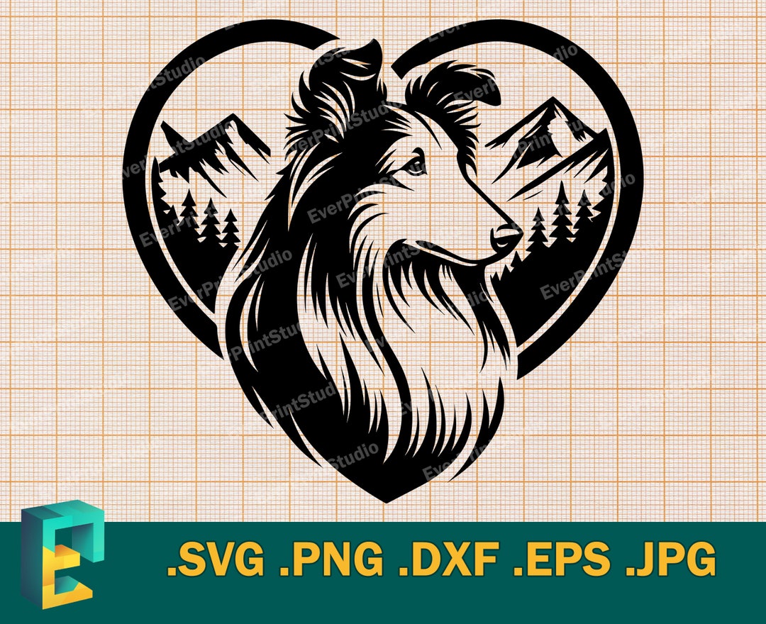 Collie SVG - Cricut, Silhouette | Vector Collie Dog Cut File | Download ...