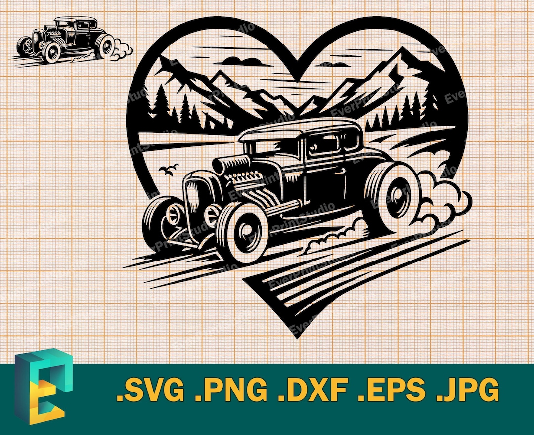 Rat Rod Rockabilly SVG - Cricut, Silhouette Cut File | Art Vector Rat ...