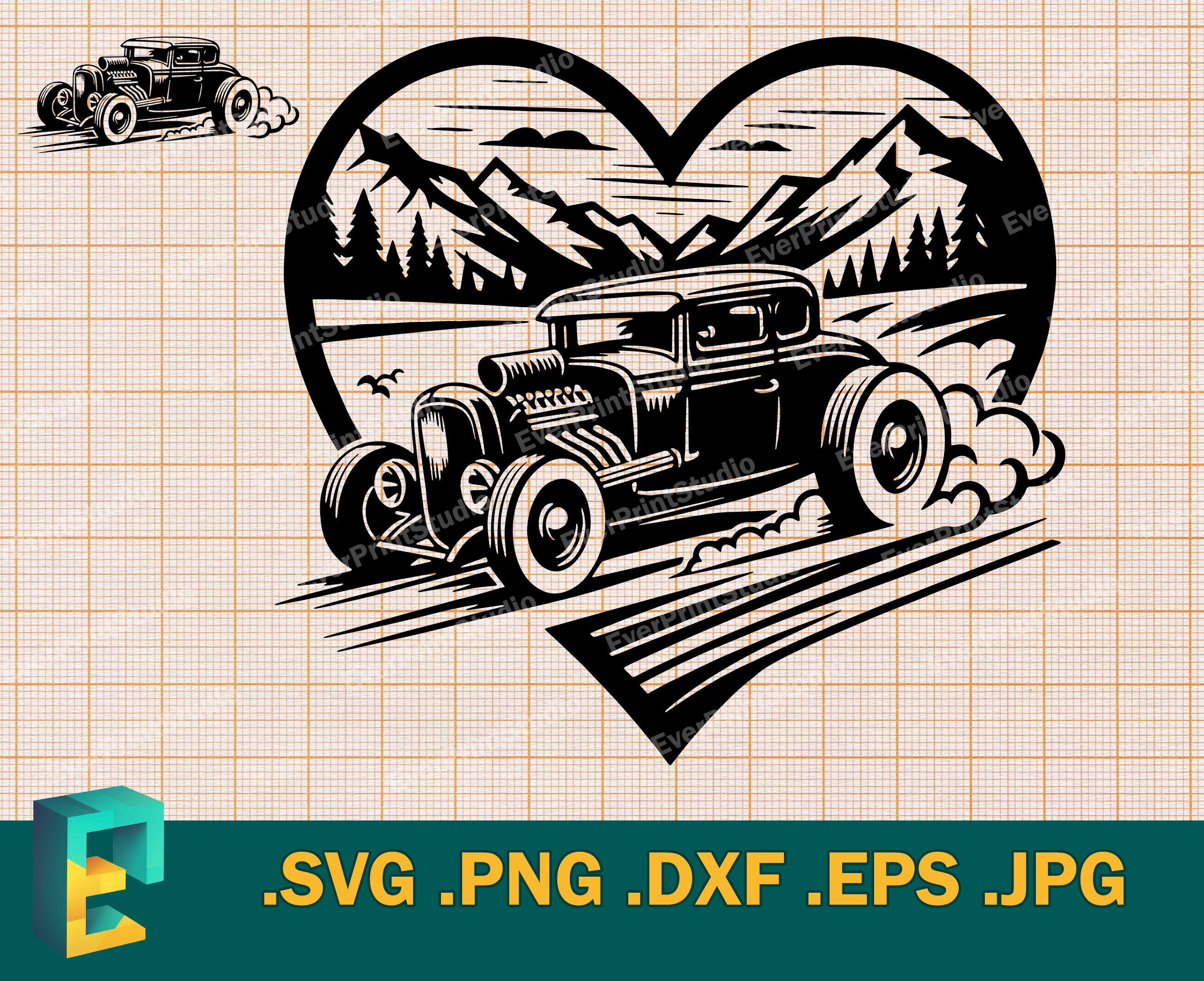 Rat Rod Rockabilly SVG - Cricut, Silhouette Cut File | Art Vector Rat ...