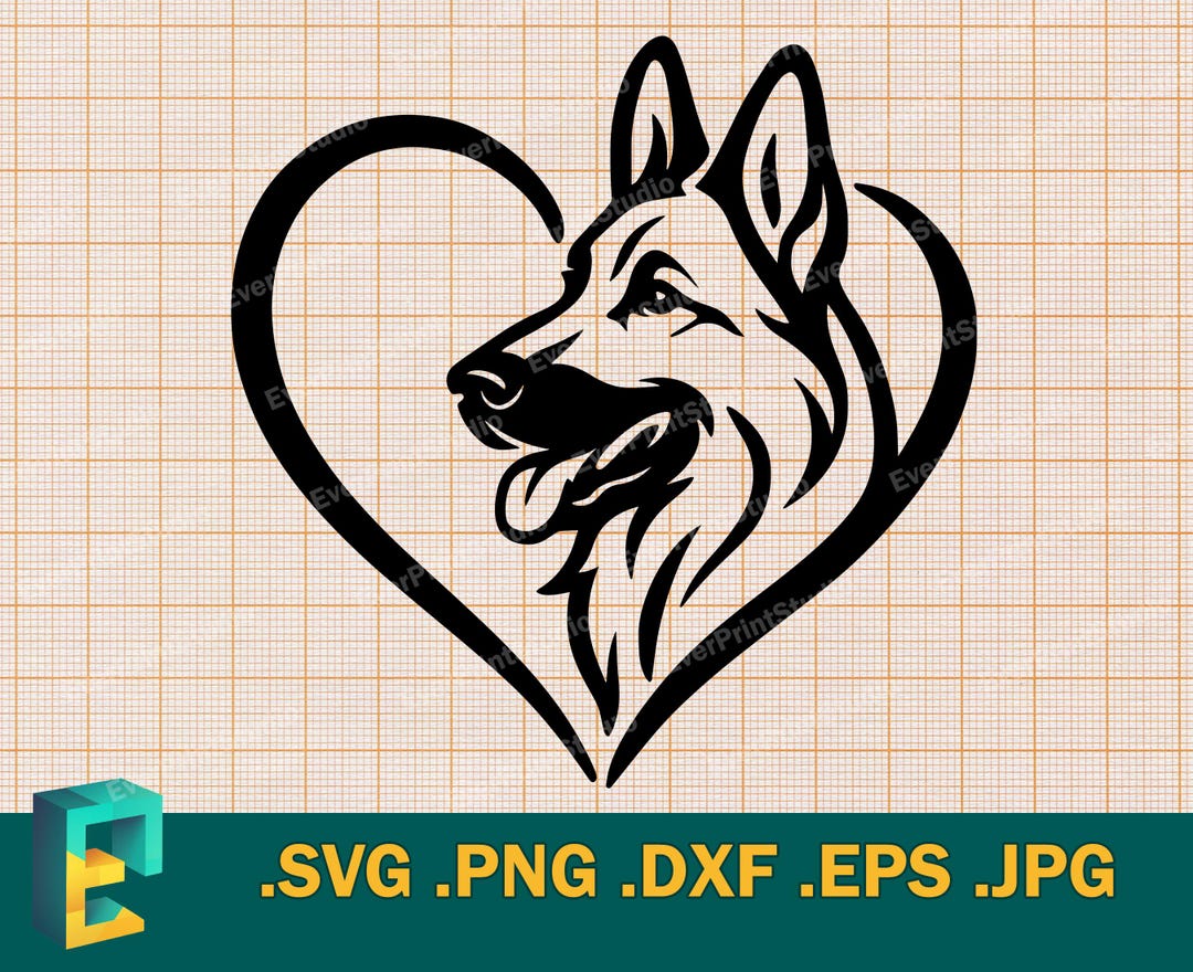 German Shepherd SVG - Cricut, Silhouette | Vector German Shepherd Dog ...