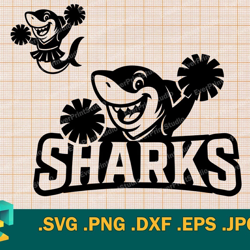 Cheerleader Sharks - Etsy