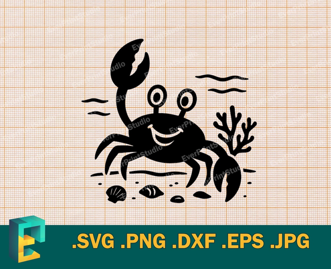 Crab SVG - Cricut, Silhouette | Vector Sea Crab SVG Cut File | Cute ...