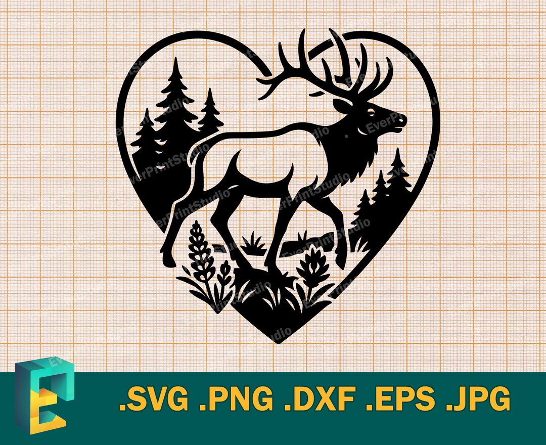 Buck SVG - Cricut, Silhouette | Vector Deer Cut File | Big Buck ...