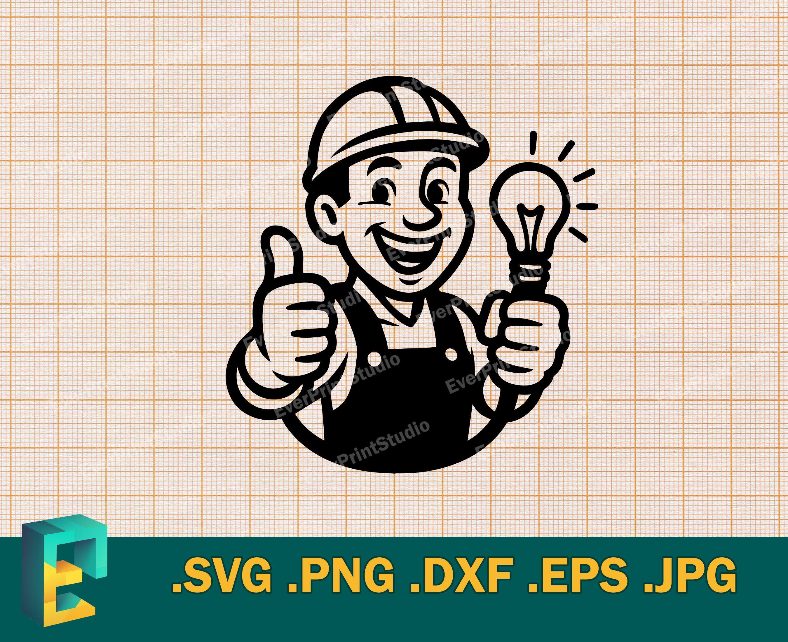 Electrician SVG - Cricut, Silhouette | Vector Happy Electrician Svg Cut ...