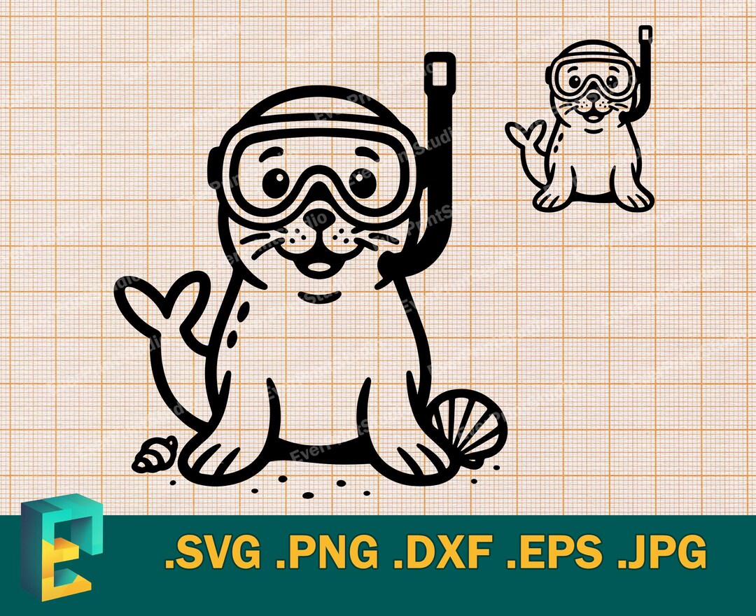 Snorkeling SVG - Cricut, Silhouette Template for Cutting | Vector Scuba ...