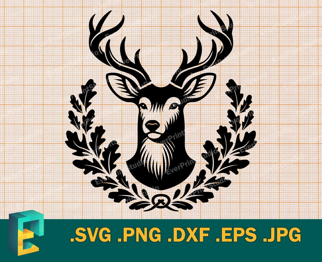 Stag SVG - Cricut, Silhouette | Vector Buck SVG Cut File | Download ...