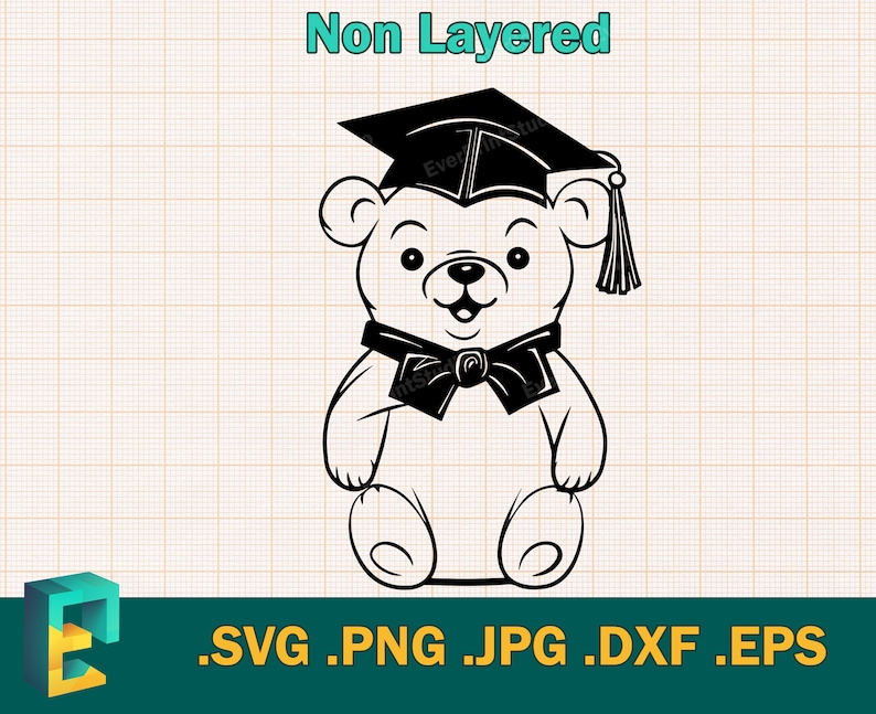 Teddy Bear in Graduation Cap SVG Teddy Bear Graduate 2023 - Etsy